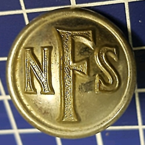 NFS Tunic button.silver coloured WW2 fireservice Firmin London | eBay UK