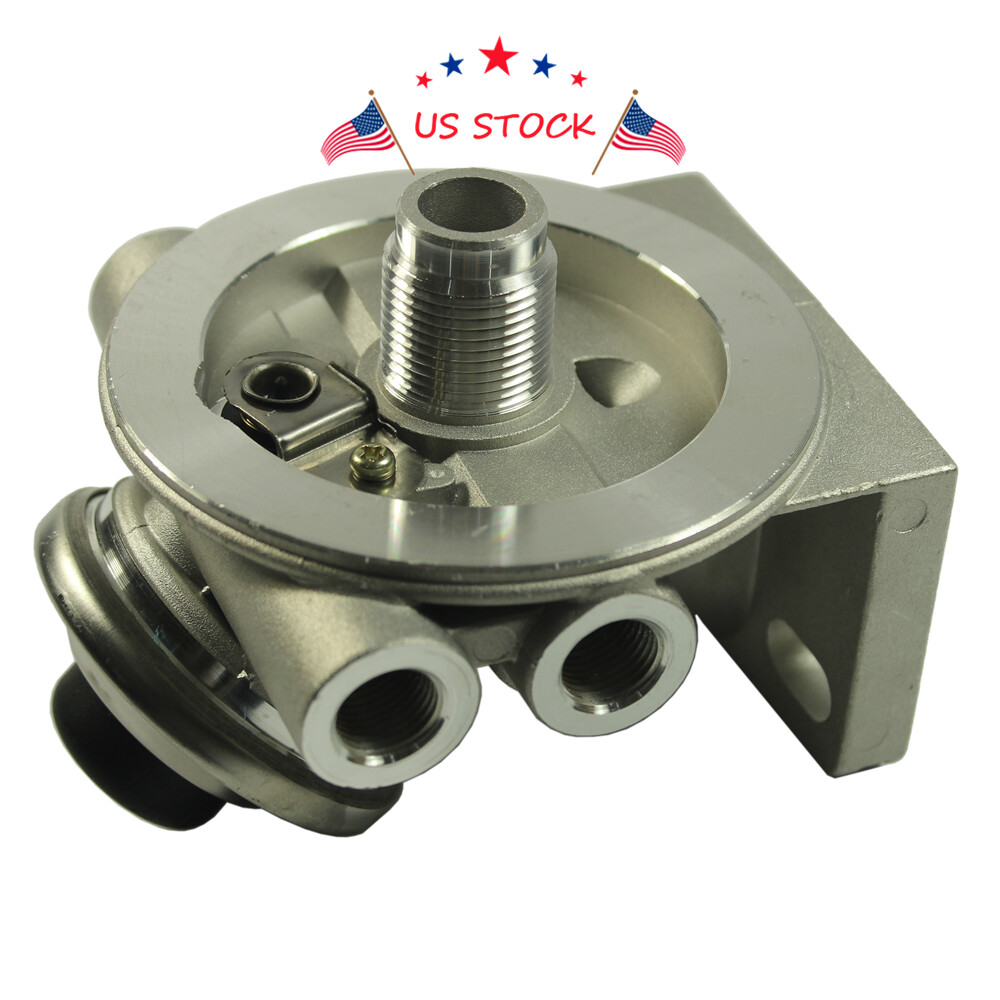 Diesel Fuel Filter Mounting Base Hand Priming Pump Spin On Mount 3/8 ...