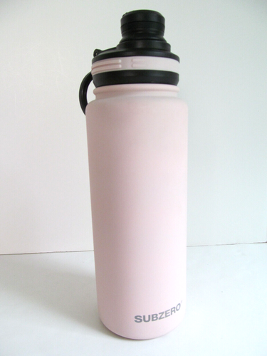 Subzero Stainless Steel Water Bottle with Holding Ring Pale Pink 10 ...
