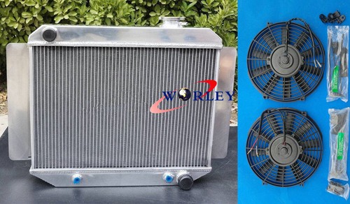 3 Row Aluminum Radiator & Fans for Holden HD HR HG HQ HJ HK HT LH LX ...