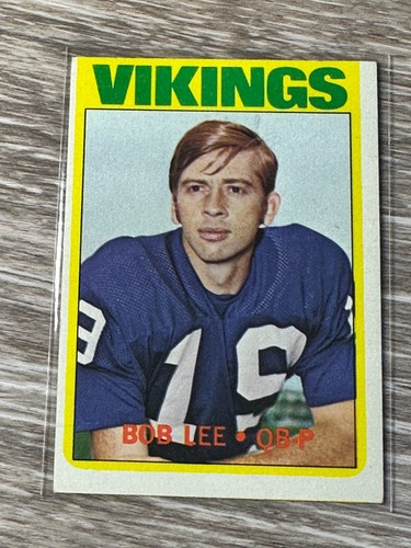 Bob Lee 1972 Topps Minnesota Vikings Quarterback Punter NFL football | eBay