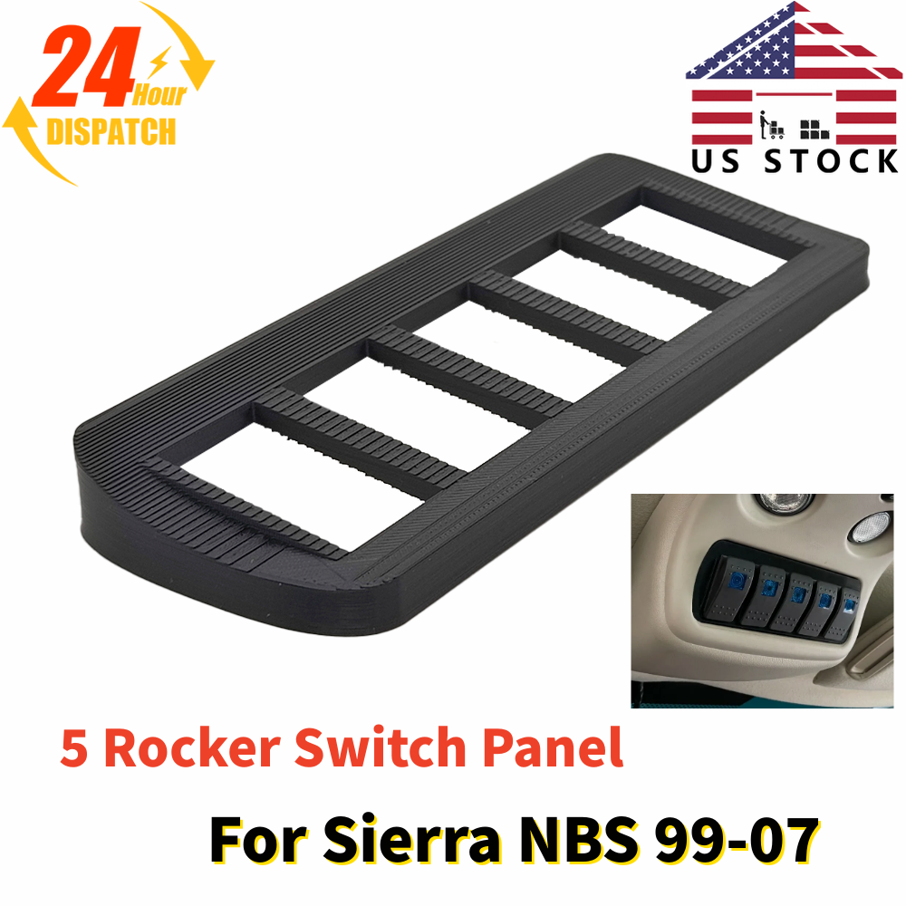For Sierra Overhead 5 Rocker Switch Panel NBS 99-07 LED GMC Chevrolet ...