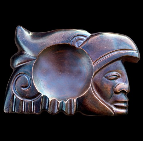 Aztec Maya Inca sculpture ashtray in dark bronze finish | eBay