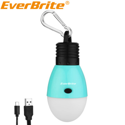 EverBrite Rechargeable Camping LED Bulb 3 Lighting Modes USB LED Tent ...
