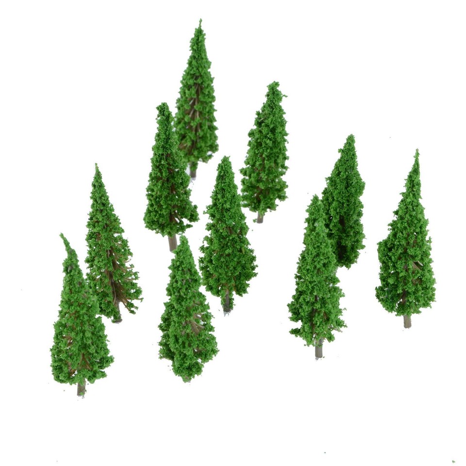 50Pcs HO scale Mini Model Trees Train Railroad Diorama Wargame Park ...