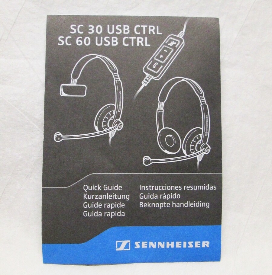 NEW ~ Sennheiser SC 60 Headset HD Audio USB Noise-Cancel Mic, Controls ...