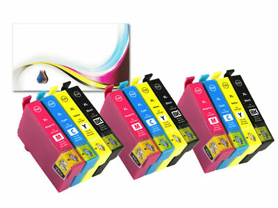 12 Ink cartridge Fits Epson XP205 XP-202 XP-212 XP-215 XP-215 XP-30 ...