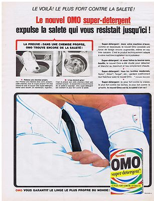 PUBLICITE ADVERTISING 054 1965 Nouvel OMO super-détergent lessive | eBay
