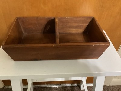 "Antique Primitive Wooden Tote Handled Primitive Caddy-12"x6" | eBay