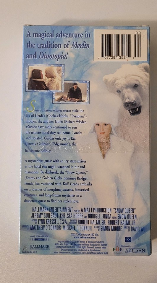 VHS Tape-Snow Queen Bridget Fonda 2002 Hallmark Home Entertainment New ...