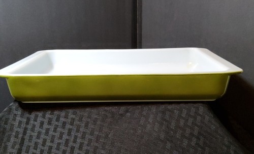 Vintage Pyrex 933 Avocado Green Verde Bakeware Lasagna Pan 13 x 9 ...