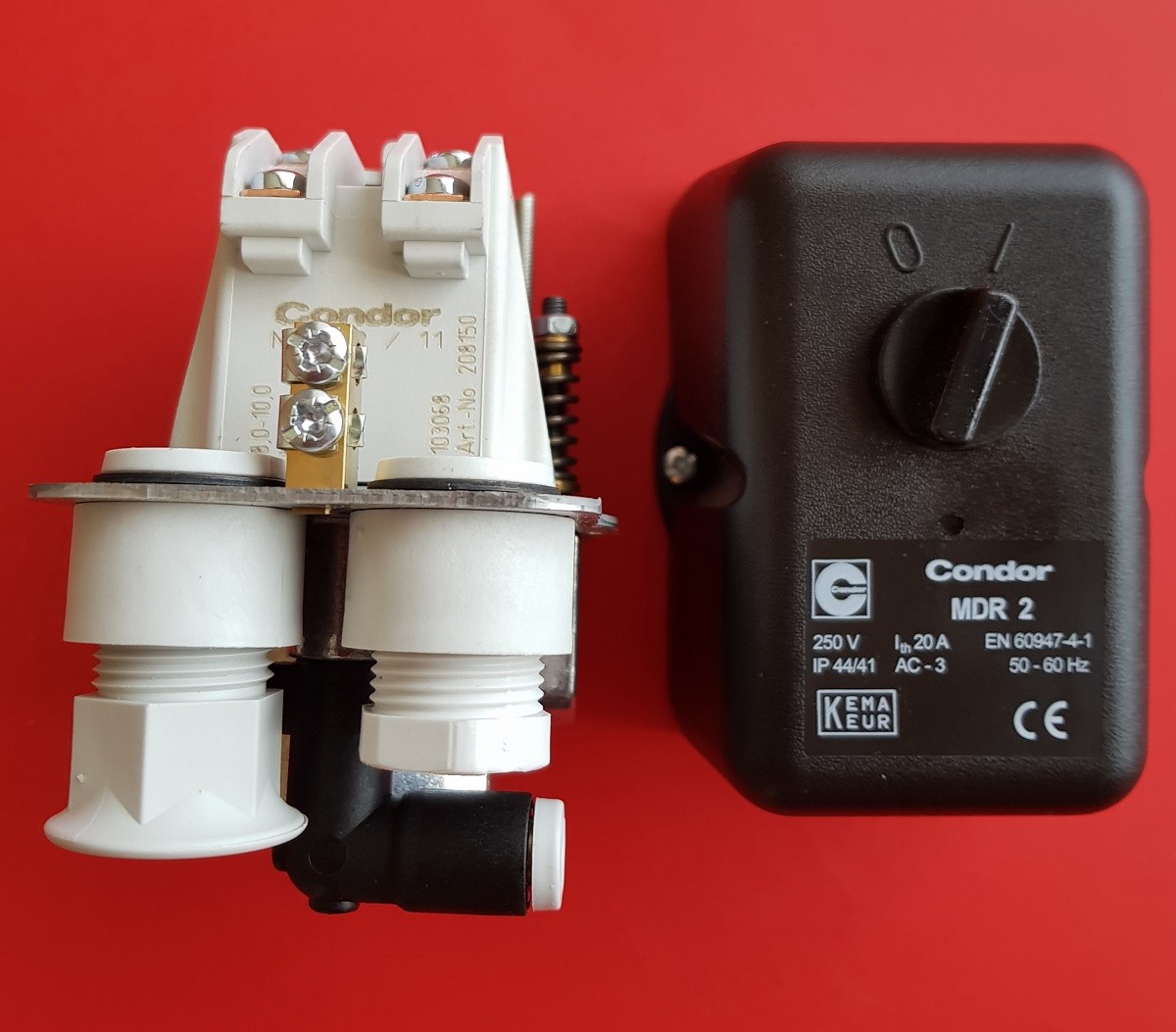 Condor Kompressorschalter Druckschalter MDR 2 230 V - 1/2" - 3 Abgänge ...
