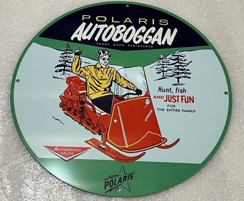 12in Polaris Snowmobiles Heavy Vintage Style Steel Sign | eBay