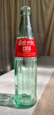 1965 Vintage Diet Soda Bottle, 10 oz Diet Rite Cola Glass Bottle, Rare ...