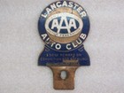 Vintage AAA Automobile Club Of Lancaster License Plate Topper Enamel ...