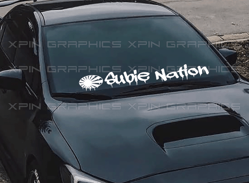 Subie Nation Drip Windshield Banner Decal Sticker JDM Flag Japan Fits ...