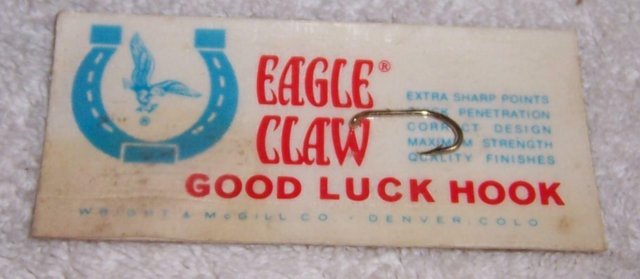 Vintage Eagle Claw Good Luck Hook for fishing | eBay