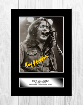 Rory Gallagher 3 A4 reproduction autograph poster with choice of frame ...