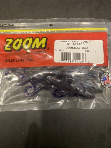 Zoom Super Salt Plus 6" Lizard June Bug Red * | eBay