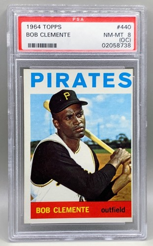 1964 Topps #440 Bob Clemente - Pittsburgh Pirates HOF OF - PSA 8 NM-MT ...