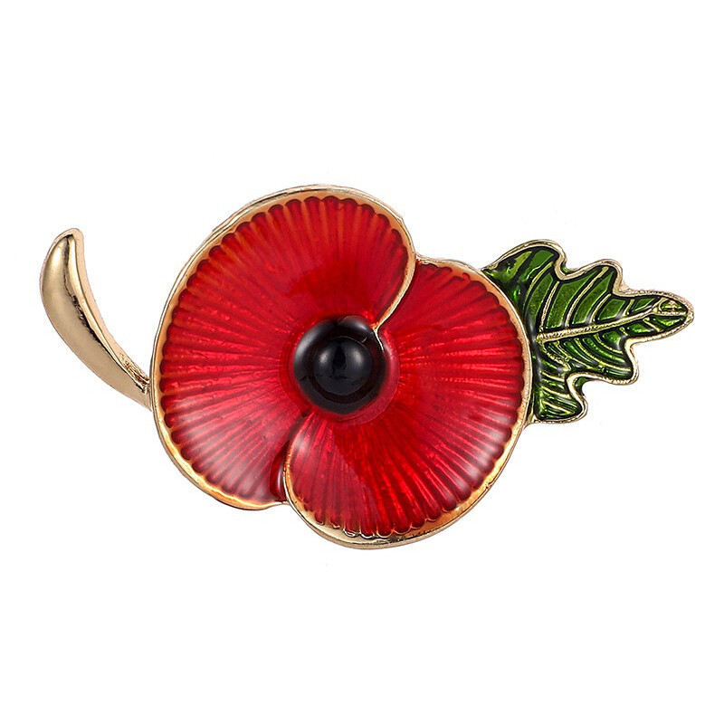 Crystal Enamel Pin Brooch Broach Christmas Decor Props Poppies Badges ...