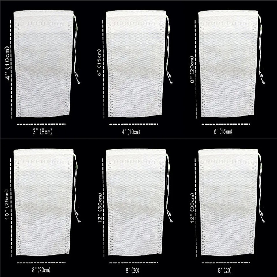 100-1000 Non-Woven Muslin Drawstring Filter Bags For Tea Craft Gift ...