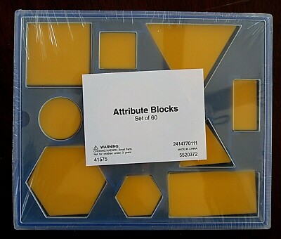 Attribute Blocks Set of 60 Homeschool Classroom Mathematics Math ...