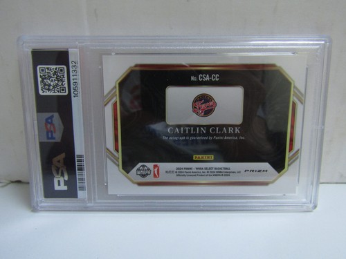 PSA 10 2024 Panini Select Caitlin Clark Courtside Action Auto RC Fever ...