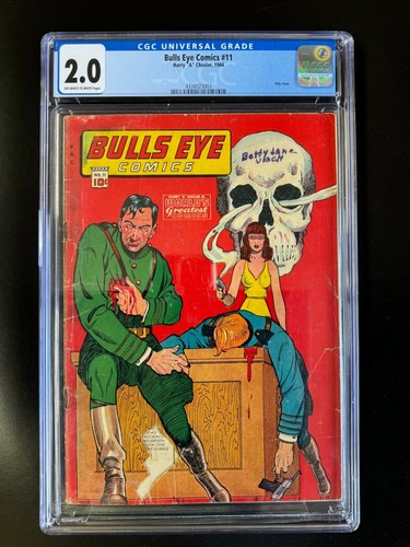 BULLS EYE COMICS #11 CGC 2.0 - SCARCE Only Issue - George Tuska Skull ...