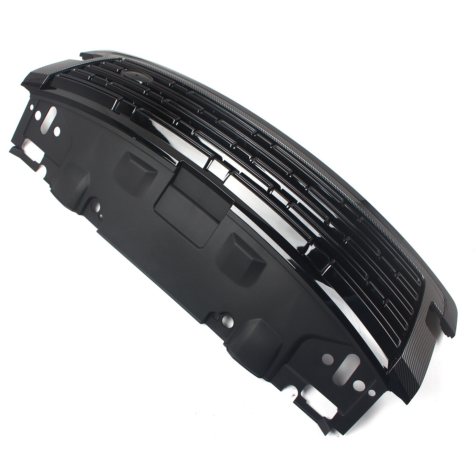 1x Black+Carbon Fiber Look Front Grille Radiator Mesh Grill For Range ...