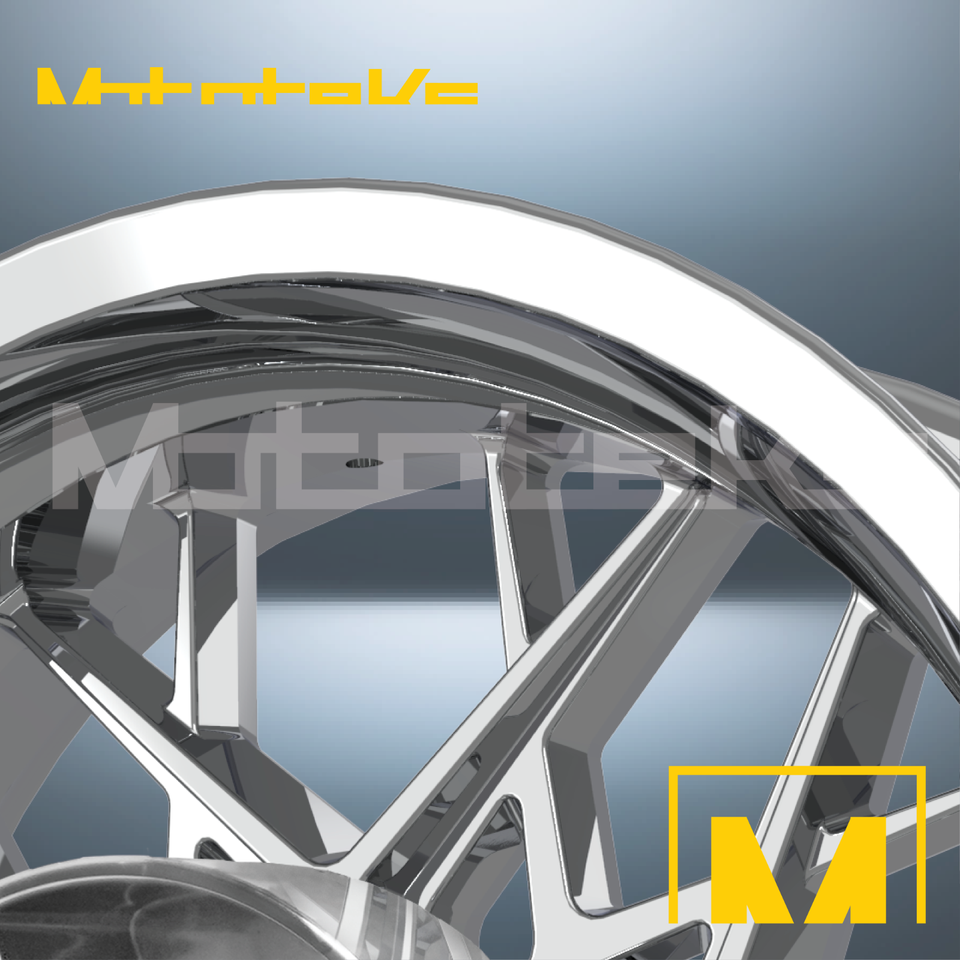 18X5.5 RAZOR MAG WHEEL CHROME FOR HARLEY TOURING CUSH REAR RIM PRODIGY ...