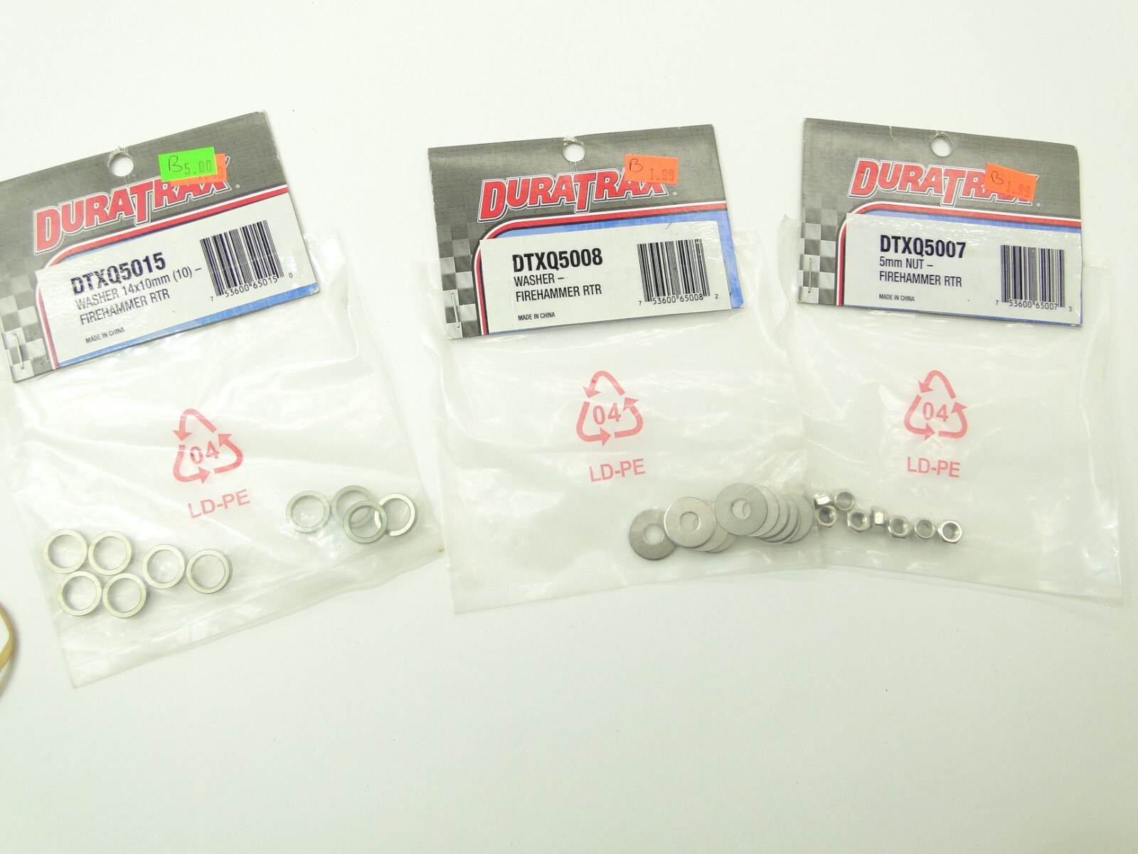 VINTAGE DURATRAX FIREHAMMER RC WASHERS AND NUTS INCLUDES DTXQ5007/5008/ ...