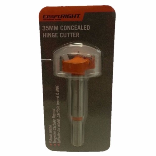 Craftright CONCEALED HINGE CUTTER 35mm,9.5mm Shank,Tungsten Carbide ...