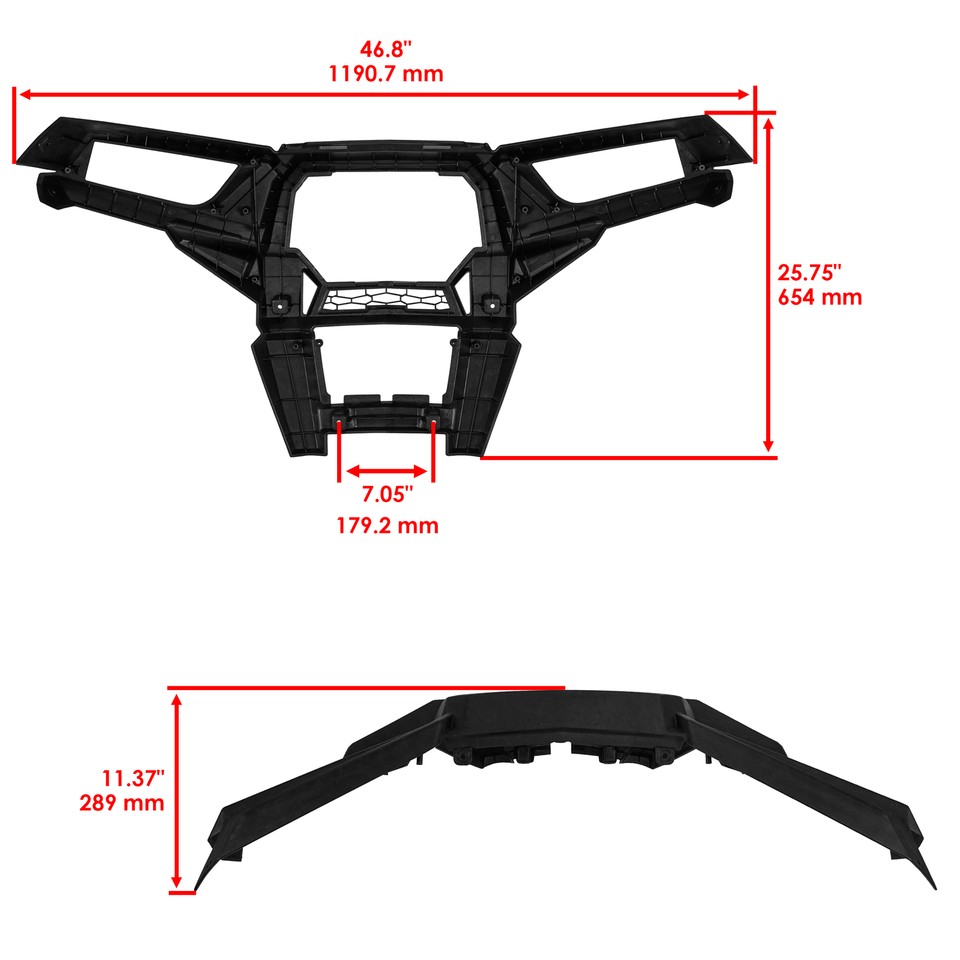 Front Bumper Fascia For Polaris RZR 900 RZR S 900 15-2020 / RZR 4 900 ...