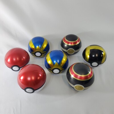 7 Empty Pokemon TCG Ball Storage Tin Lot - Pokeball Ultra, Luxury ...