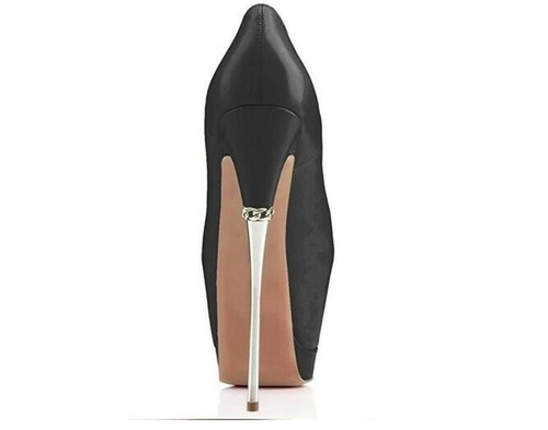 Women Super High Heels Pumps Platform Peep Toe Stiletto Metal Heels ...