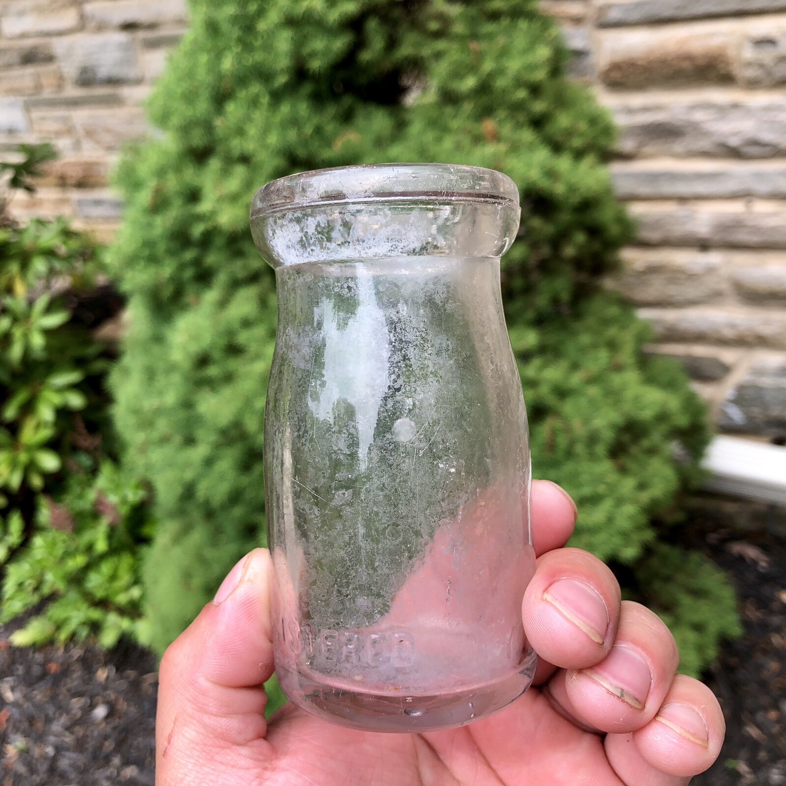 1/4 Pt Gill Milk Bottle Delldora Dairy Walbrook MD Baltimore Maryland ...