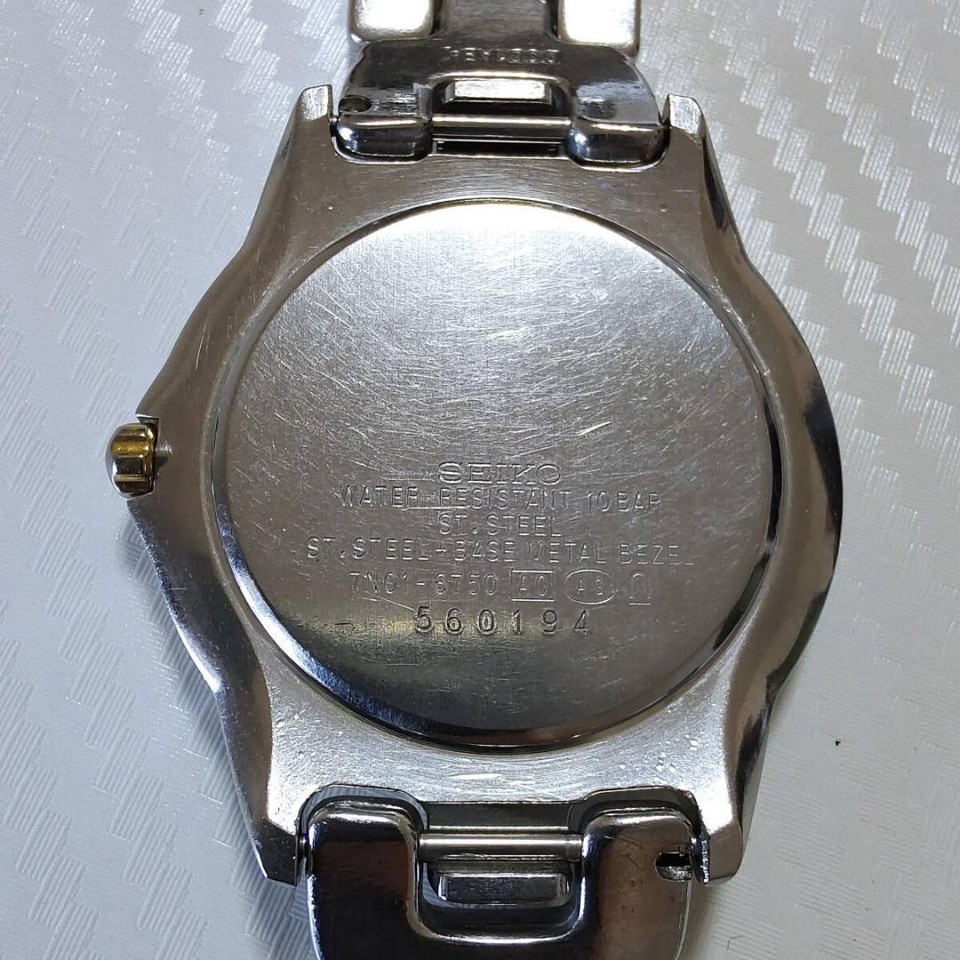 Seiko LUCENT Quartz Wristwatch for Men 7N01-6750 1995 | eBay