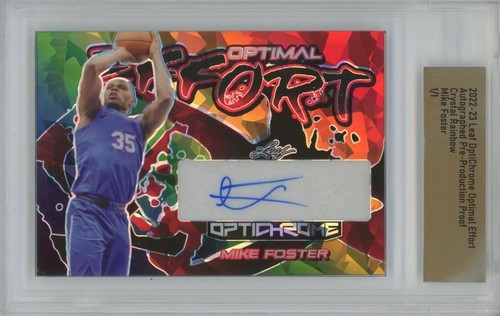 2022 Leaf OptiChrome Optimal Effort Crystal Rainbow Mike Foster 1/1 RC ...