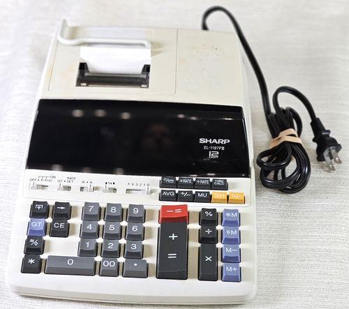 Sharp EL-1197PIII Electronic Printing Calculator Adding Machine Ribbon ...