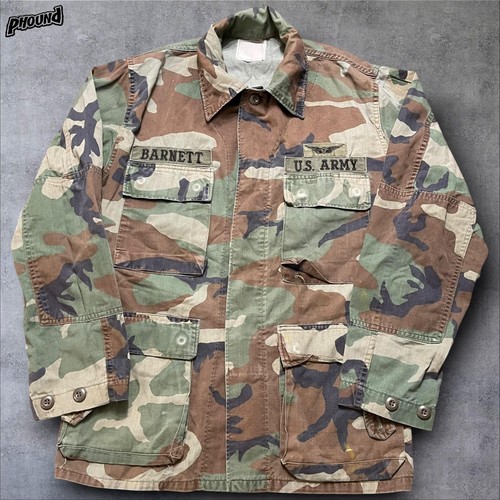 Vintage U.S. Army BDU Jacket Mens Large Woodland Camo Combat Coat ...