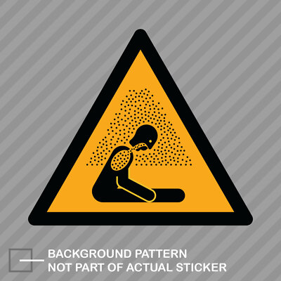 W041 Breathing Hazard Sticker Decal Vinyl iso 7010 iso 3864 hazard ...