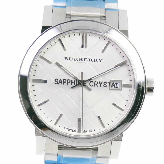 Burberry BU9000 38mm Silver Stainless Steel Case with Silver Stainless ...