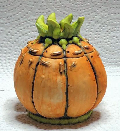 Neil Eyre Designs Halloween Pumpkin Jack o Lantern Mohawk tea light ...