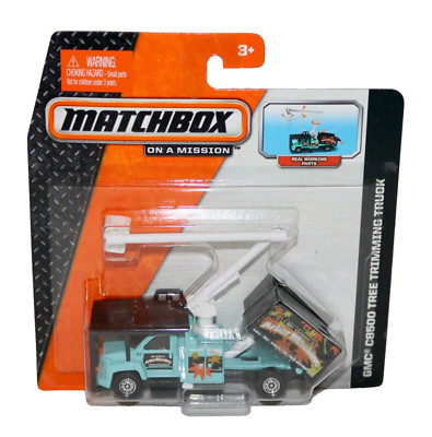 GMC C8500 Tree Trimming Truck Teal Matchbox On A Mission Real Working ...