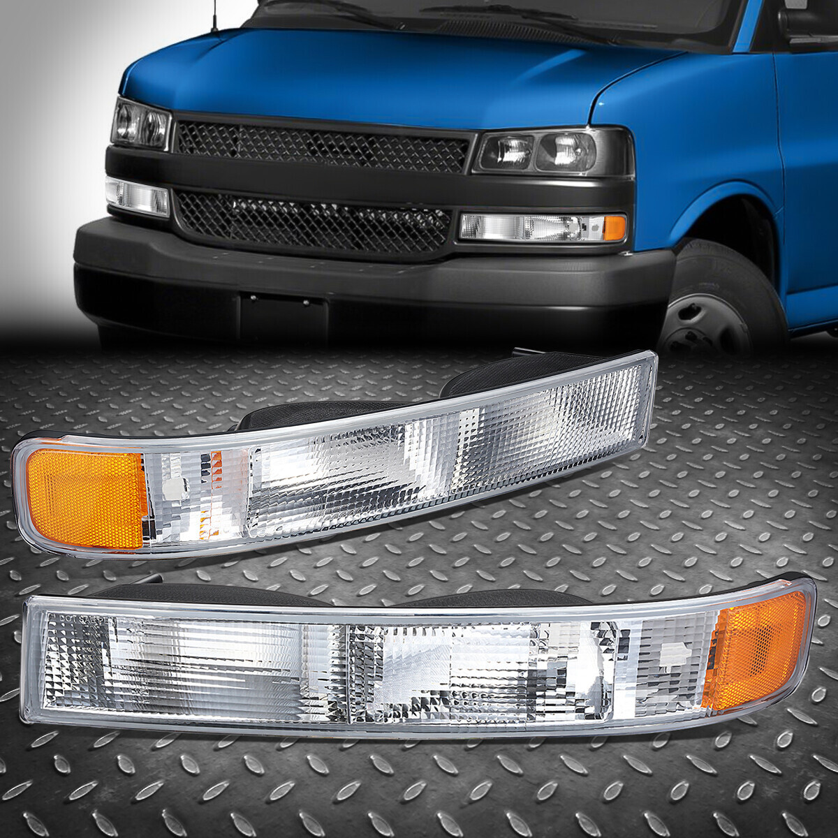 FOR 03-23 Chevy Express GMC Savana Bumper Parking Turn Signal Light ...