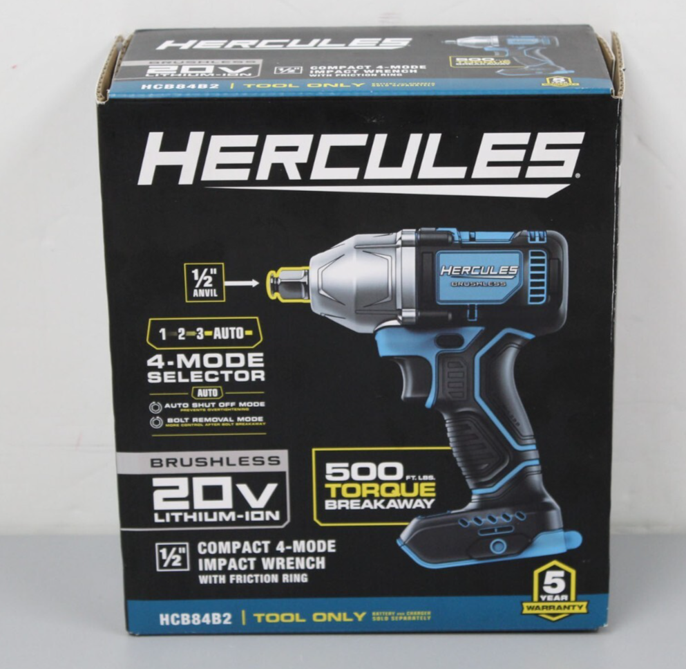 HERCULES 20V Brushless 1/2" Impact Wrench (TOOL-ONLY) HCB84B2 for sale ...