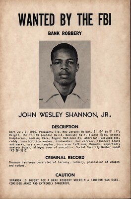 1960s FBI Wanted 8.5" x 13" Poster | eBay