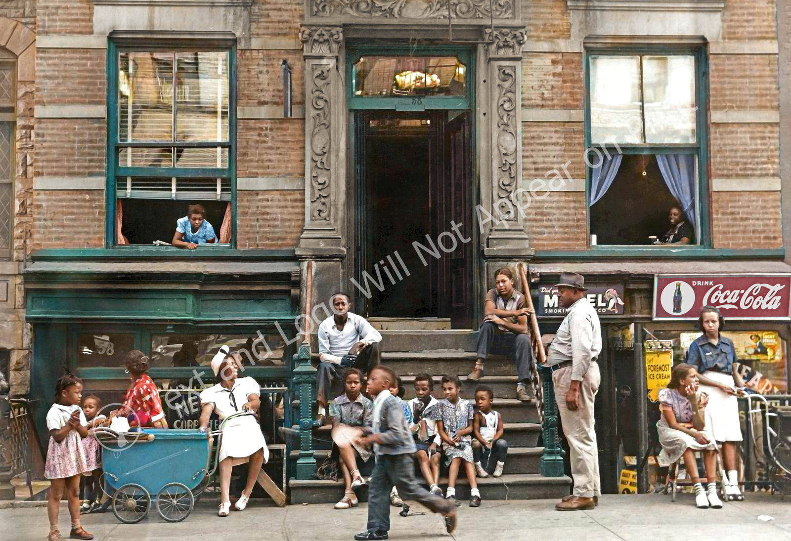 1939 Harlem Tenement in Summer, New York City Old Photo Reprint ...