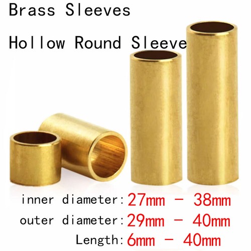 27mm-38mm ID 29mm-40mm OD Brass Sleeves Hollow Round Sleeve Thin-walled ...